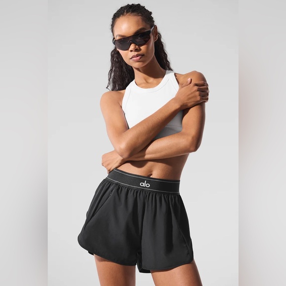 ALO Yoga | Shorts | Alo Yoga Match Point Short In Black | Poshmark